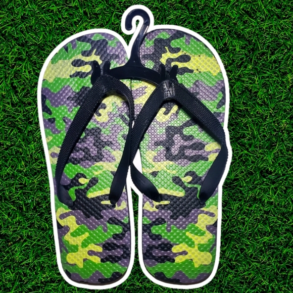 Shoes | 4 For 25 45 New Mens Green Camoflauge Army Camo Flip Flop Sandals 12 13 | Poshmark